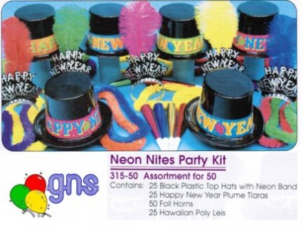Neon Nites Party Kit 315-50 for 50 people - GNS Party Rentals - Party ...