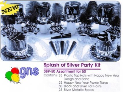 Splash of Silver Party Kit 389-50 for 50 people - GNS Party Rentals ...