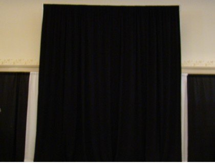 Drape 14ft Black Velour - GNS Party Rentals - Party Rentals Toronto